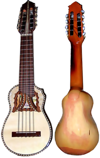 "H. Cerrudo" Professional Charango - Naranjillo Wood Scales 36 and 37